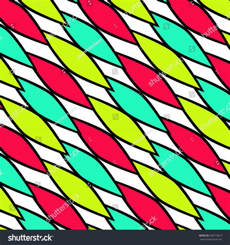 Partial Intersection Large Diamondshaped Multicolored Segments Stock