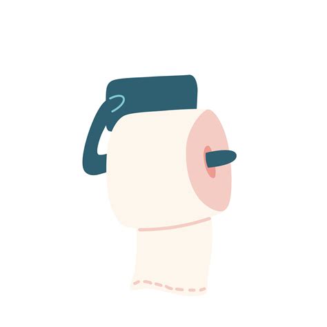 Toilet Paper Roll Vector Cartoon Element 9588006 Vector Art At Vecteezy