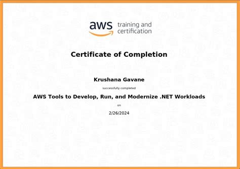 krushana gavane on linkedin completed aws tools to develop run and