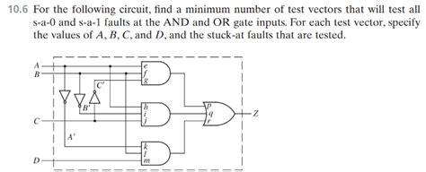 Solved 106 ﻿for The Following Circuit Find A Minimum