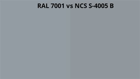 Ral 7001 Vs Ncs S 4005 B Ral Colour Chart Uk