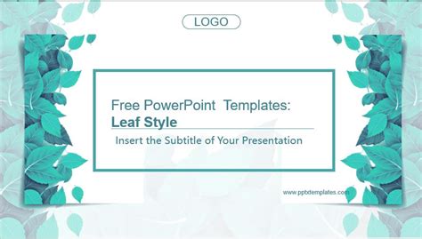 Leaf PPT PowerPoint Presentation Template For Product Marketing
