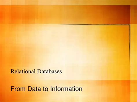 Ppt Relational Databases Powerpoint Presentation Free Download Id