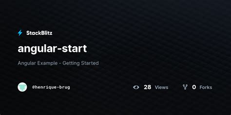 Angular Start StackBlitz