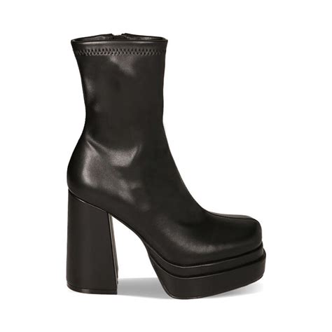Stivaletti Donna Platform Neri Tacco 9 Cm Primadonna Collection