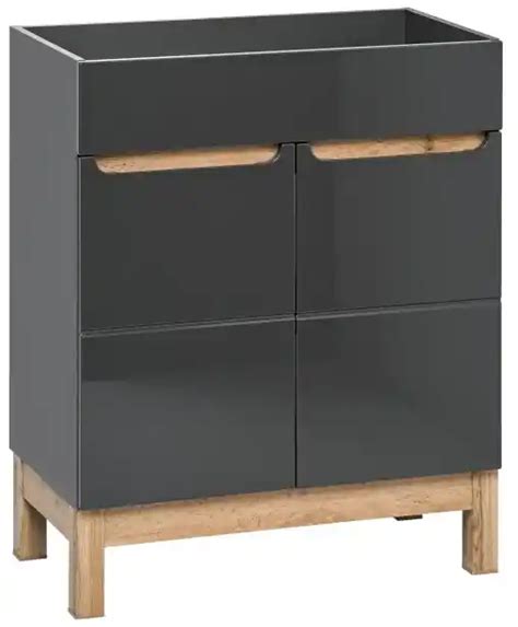 COMAD Stojatá skříňka pod umyvadlo BALI 820 grey šířka 60 cm grafit