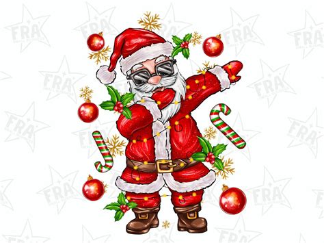 Dabbing Santa With Christmas Lights Png Merry Christmas Png Happy New