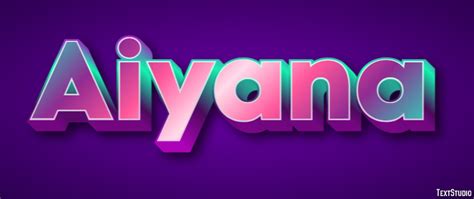 Aiyana Text Effect And Logo Design Name