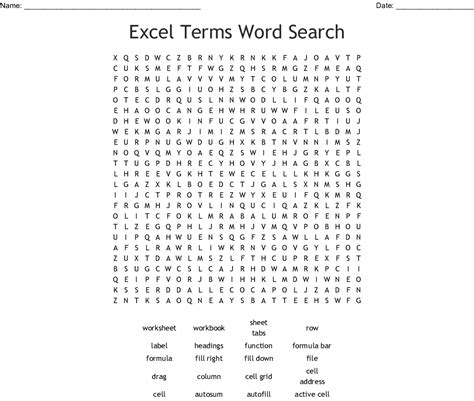 how to make a wordsearch puzzle on microsoft excel