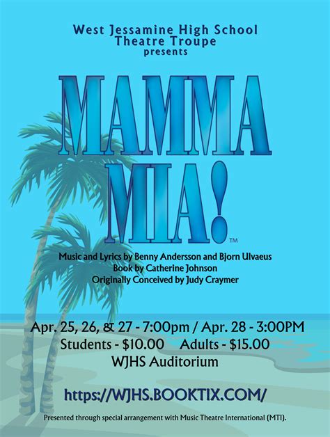 Mamma Mia At West Jessamine High School Performances April 25 2024