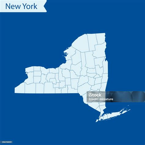 New York Map向量圖形及更多紐約州圖片 紐約州 地圖 電腦圖形 Istock