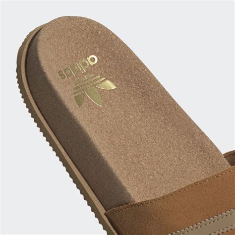 Originals Shoes Adimule Lea Slides Brown Adidas Egypt