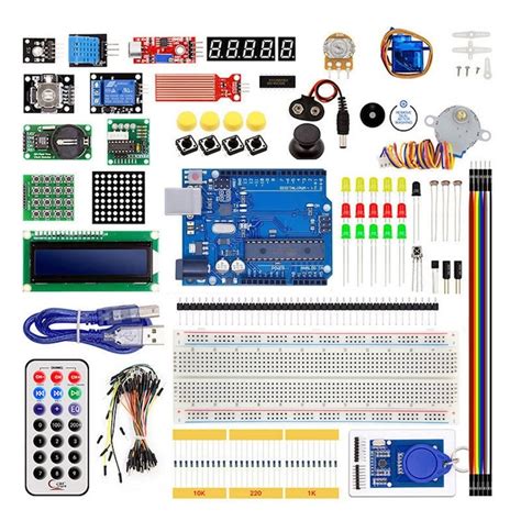 Kit Compatibil Arduino Uno R3 24 Componente Electronice Pagmil Pentru Incepatori Display Lcd