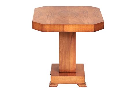 Art Deco Walnut Pedestal Lamp Table Circa S For Sale At StDibs