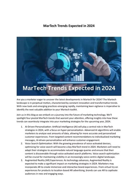 Ppt Martech Trends Expected In 2024 Powerpoint Presentation Free
