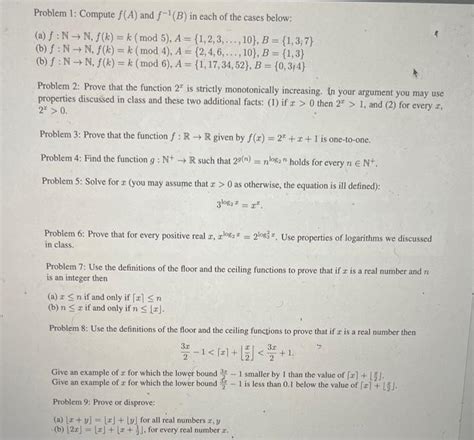 Solved Problem 1 Compute Fa And F−1b In Each Of The