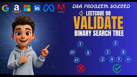 Leetcode 98 Validate Binary Search Tree Minmax Range Dsa Bst