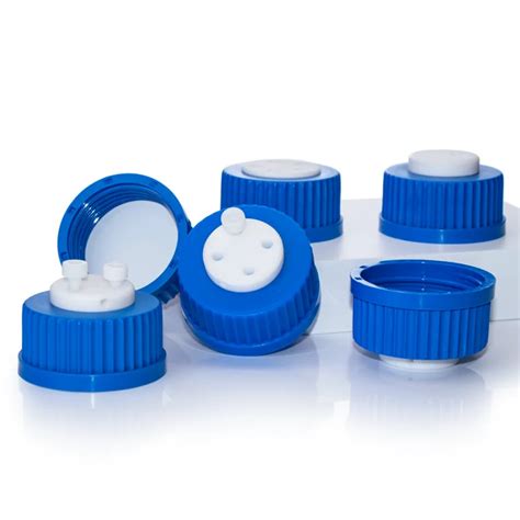 Laboratory Gl45 Mobile Phase Bottle Caps Safety Cap One To Five Holes