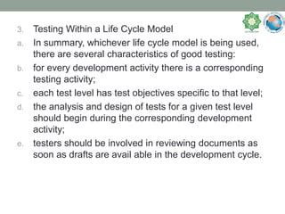 Chapter 2 Testing Throughout The Software Life Cycle PPTX Operating Systems Computer
