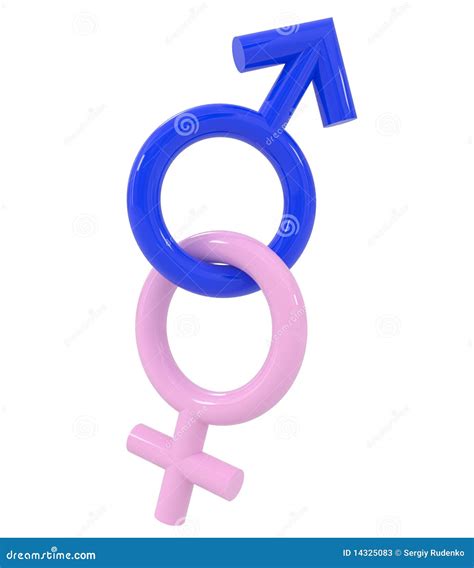 Abstract Man And Woman Symbol Isolated On White Stock Illustration
