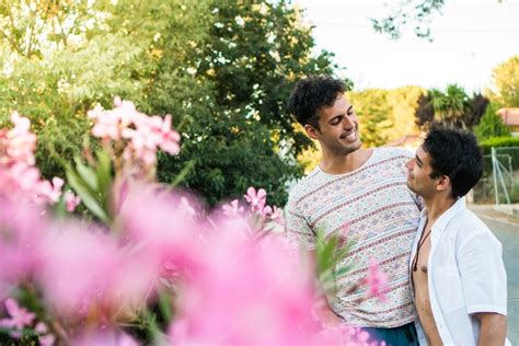 Premium Photo Young Gay Couple In Love In Nature Two Young Gay Men