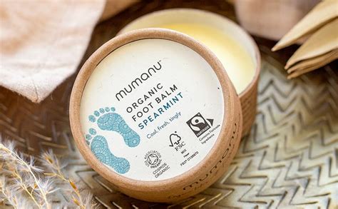 Mumanu Organic Foot Balm 20g Spearmint With Fairtrade Ingredients