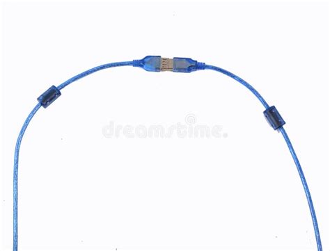 Blue USB Cable Isolated Stock Photo Image Of Cable Isdn