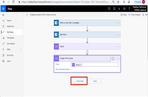 Create And Format Html Table Using Microsoft Flow