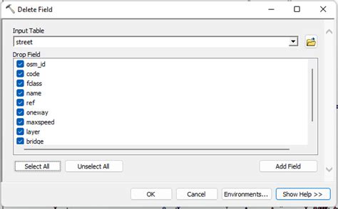 فیلم آموزش حذف چند فیلد از جدول اطلاعاتی arcgis