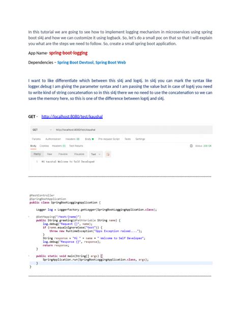 Sl4j Logback Spring Boot Logging Pdf Computer File Command Line