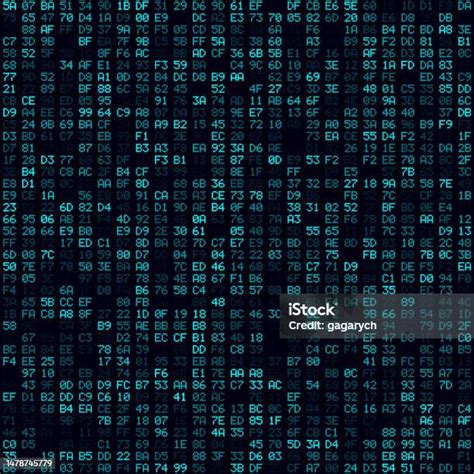 Tech Background Cyan Filled Hexademical Pairs Background Medium Sized Seamless Pattern Cool