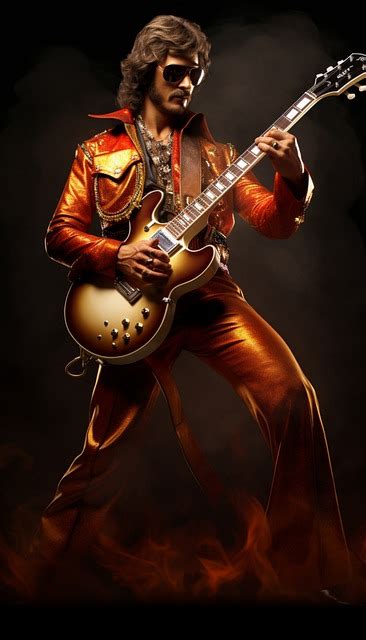 Download Male Rockstar Guitarist Royalty Free Stock Illustration