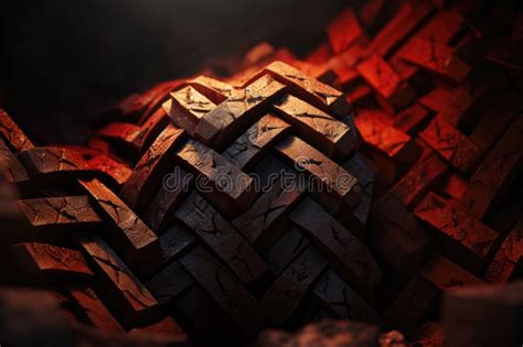 Key Interlaced In A Stack Of Bricks Highlighting The Texture Contrast