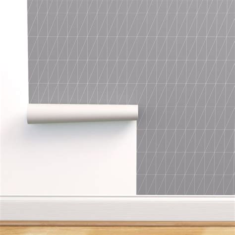 Grey Triangle Pattern By Friztin Wallpaper Removable Wallpaper