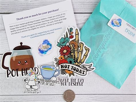 Oopsie Mystery Sticker Grab Bag Discounted Individual Etsy