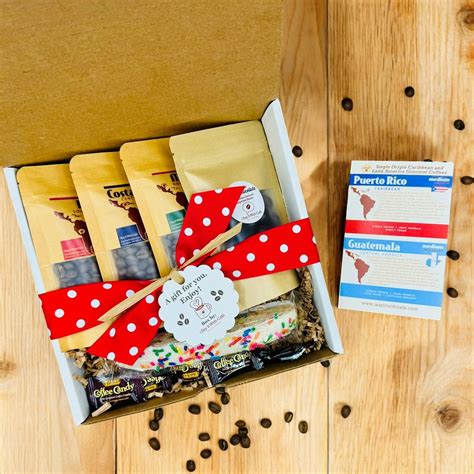 Coffee Sampler T Box Single Origin Coffees And Treats Etsy