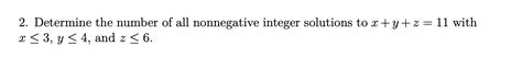 Solved 2 Determine The Number Of All Nonnegative Integer