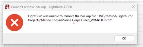 odd error after update lightburn software questions lightburn