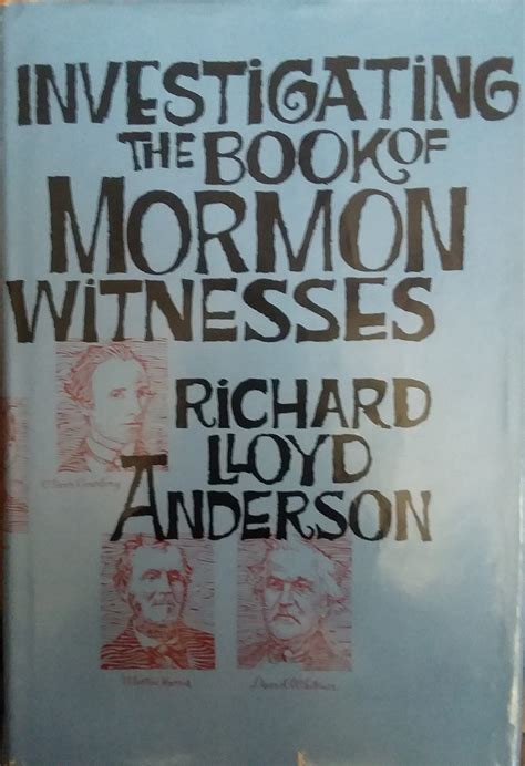 1981 Investigating The Book Of Mormon Witnesses Richard Lloyd