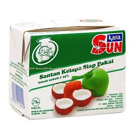 Jual Sun Kara Santan Kelapa 200ml Siap Pakai Santen Kalapa Cair SunKara