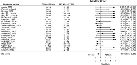 Relative Risk Of Spinal Cord Injury SCI And Hemiplegia Paraplegia In