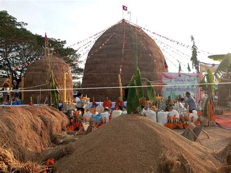 ເປີດງານບຸນປະເພນີບຸນກອງເຂົ້າຫອມສັງທອງ