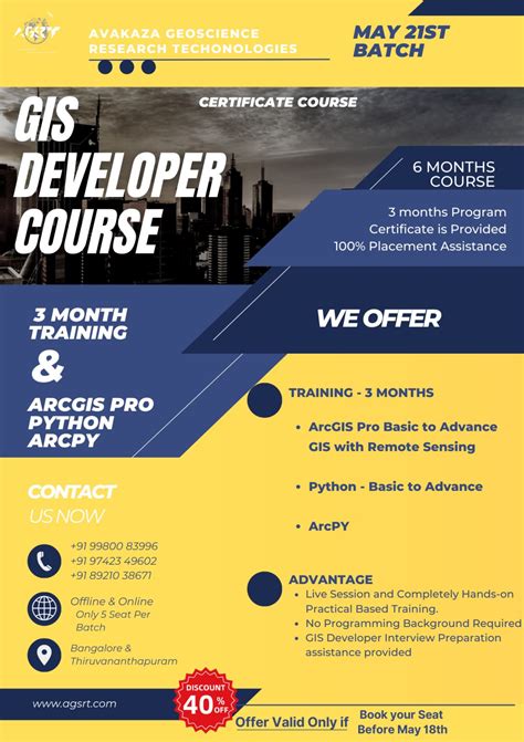 Vijay K On Linkedin Admission Open For May 21st Batch Of Gis Developer Course Certificate