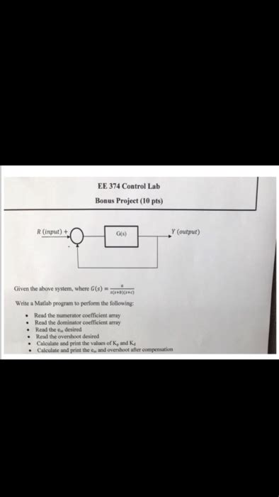 solved ee 374 control lab bonus project 10 pts r input