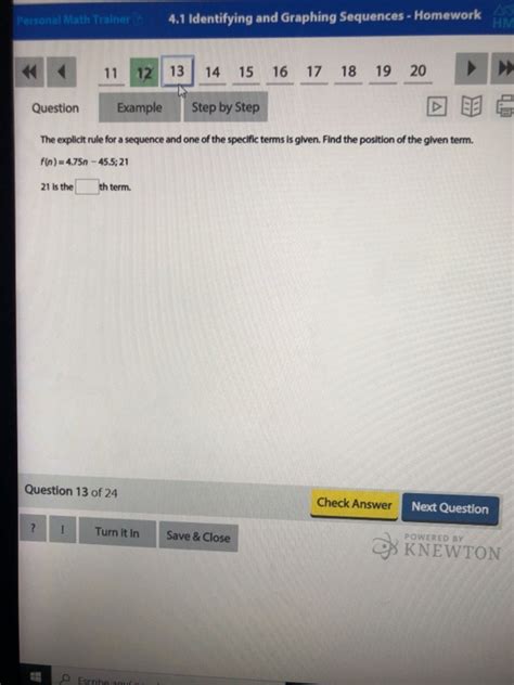 Solved Personal Math Trainer Identifying And Graphing Chegg