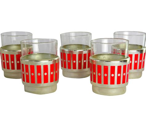 Vintage Mid Century Cocktail Glasses Set Of 5 Chairish