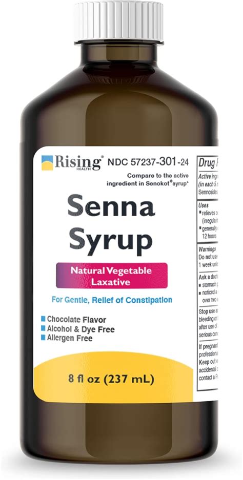 Rising Health Natural Vegetable Laxative Senna Sennosides