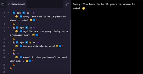 Check Age Using Emojicode Devpost