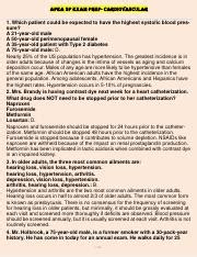 Cardiovascular Exam Prep Hypertension Medications And Common Course Hero