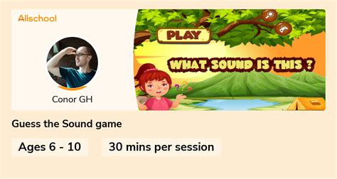 Guess The Sound Game Live Interative Class For Ages 6 10 Taught By